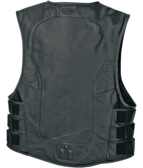 Gilet Cuir ICON REGULATOR STRIPPED - ICON / Blousons / Vestes / Cuir